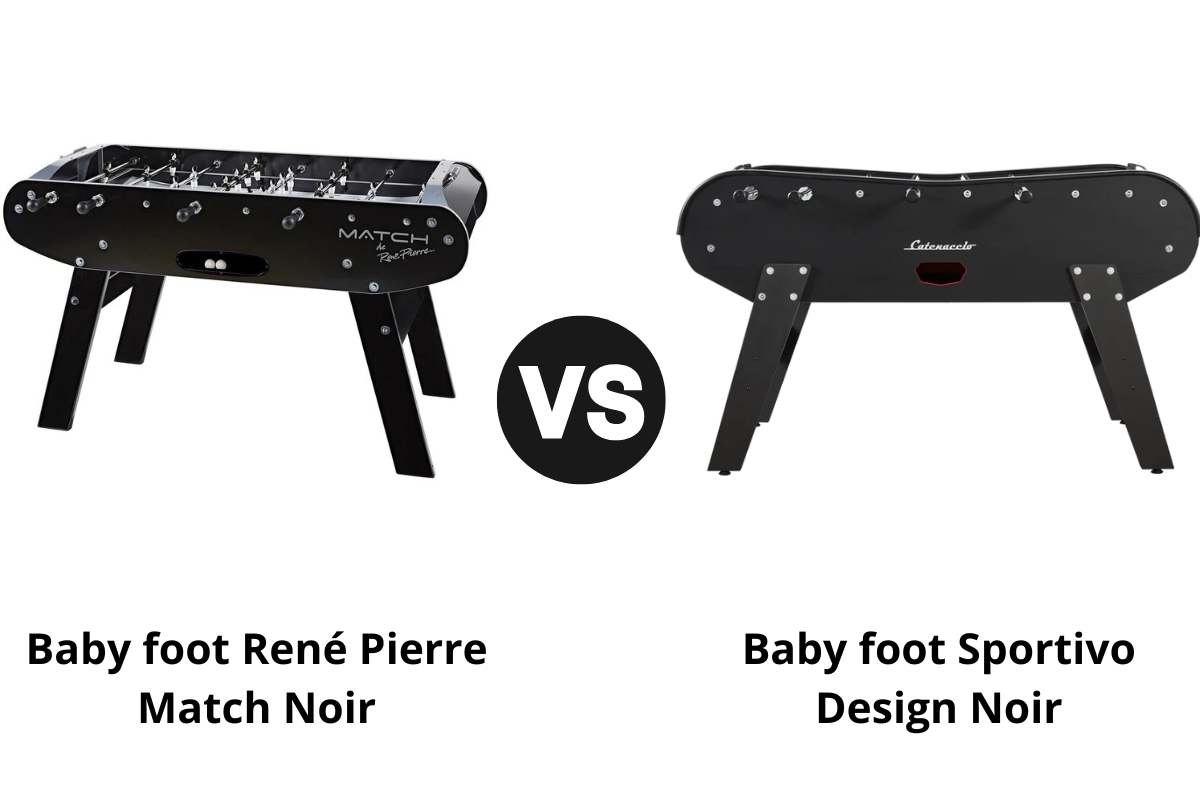 Sportivo Design Noir vs René Pierre Match Noir : quel baby-foot ? – M ...